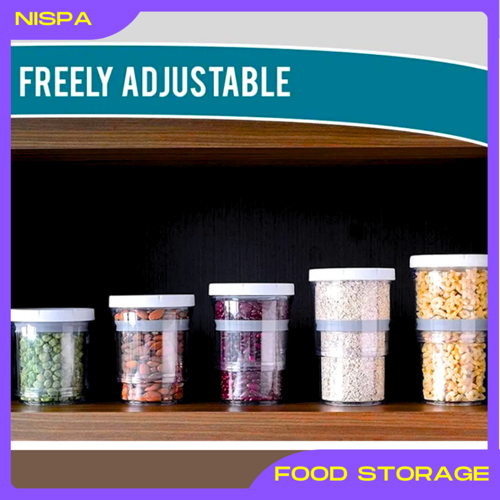 Adjustable Airtight Container 16oz up to 32oz Food Container All ...