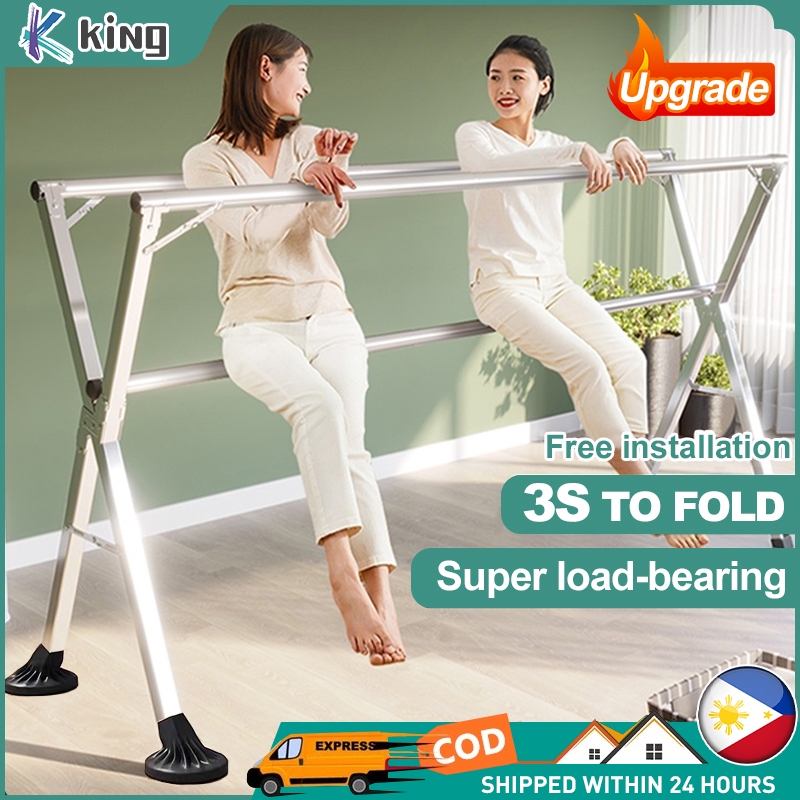 Foldable Sampayan Heavy Duty Stainless Steel Hanger Rack For Clothes ...