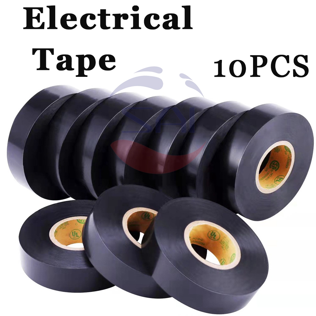 10PCS Electrical Tape/PVC Insulating Electrical Tape/Black Tape ...