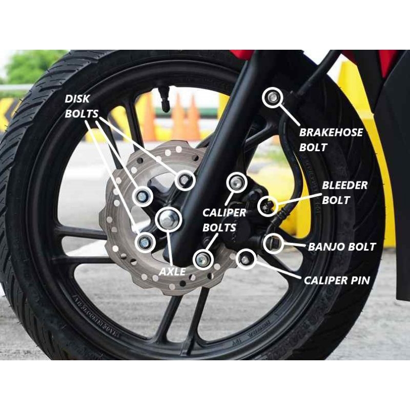 CNC FRONT LOWER BOLT SET - CLICK, AIRBLADE, PCX150, GENIO | Shopee Malaysia