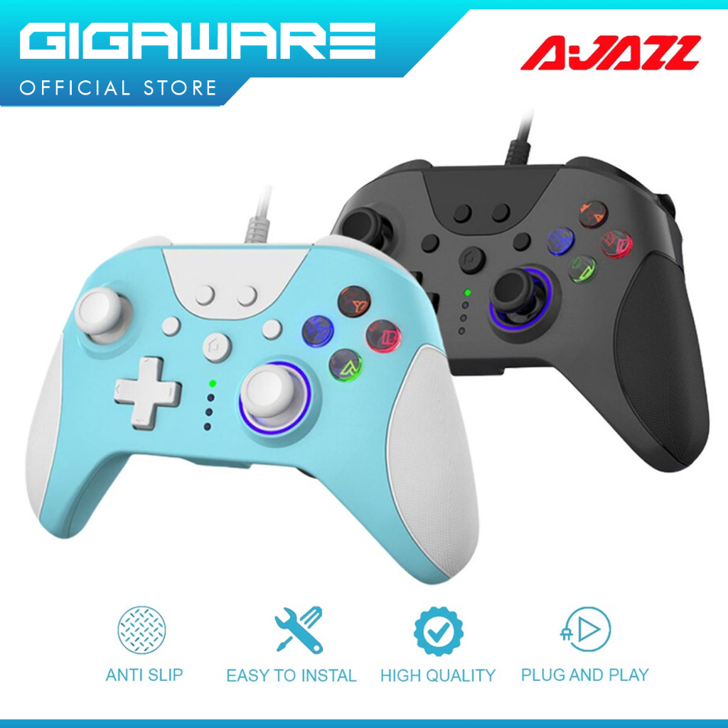 Ajazz AG110 Wired PC Game Controller Gamepad Joystick Dual Vibration ...