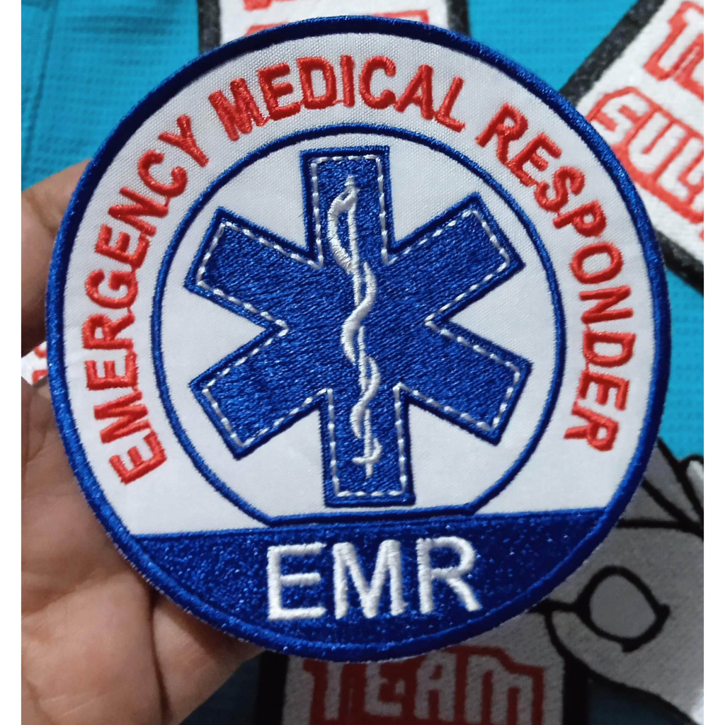 EMR emergency medical responder medic safety patch embro logo sign star ...
