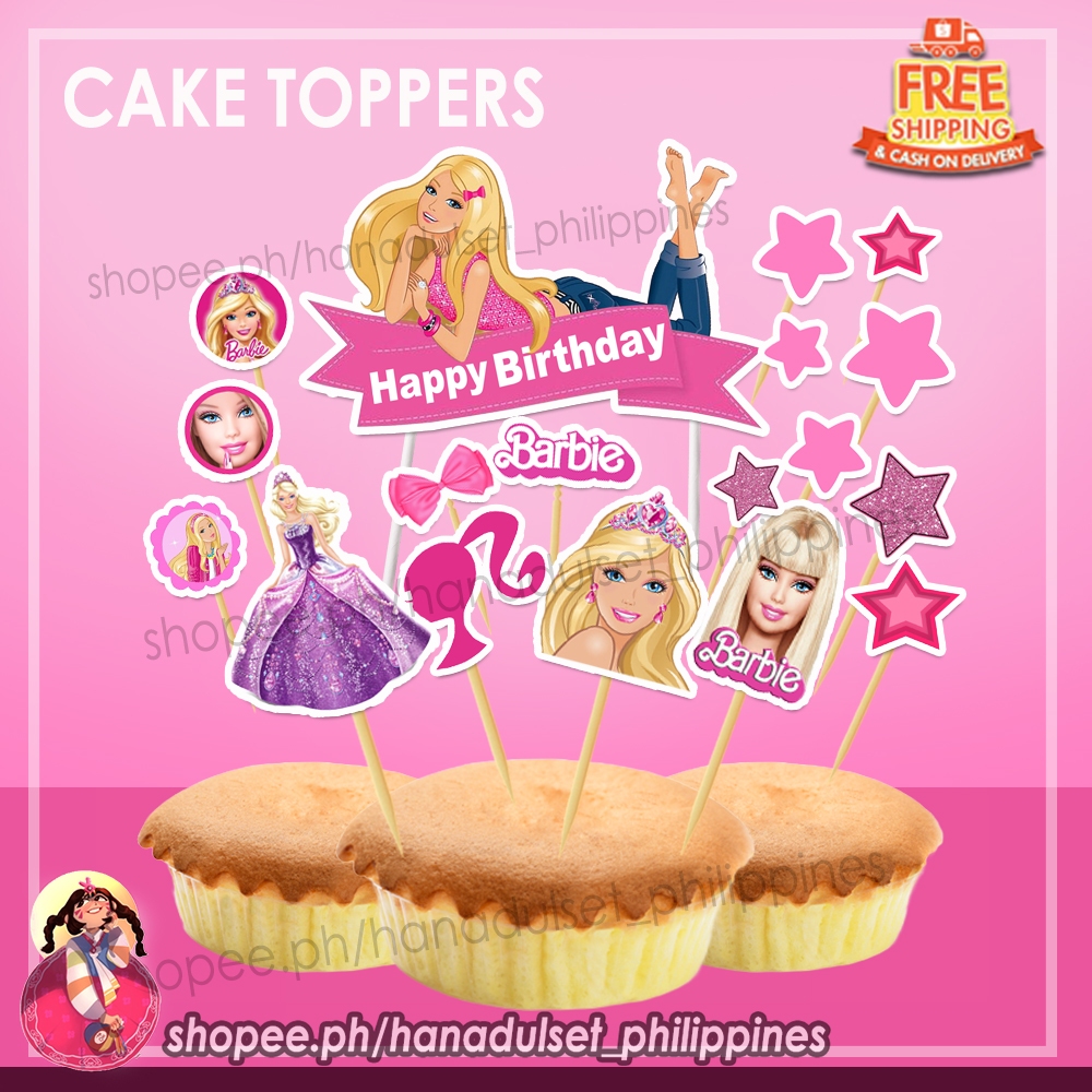 Barbie Cake Topper SET Happy Birthday | Shopee Malaysia