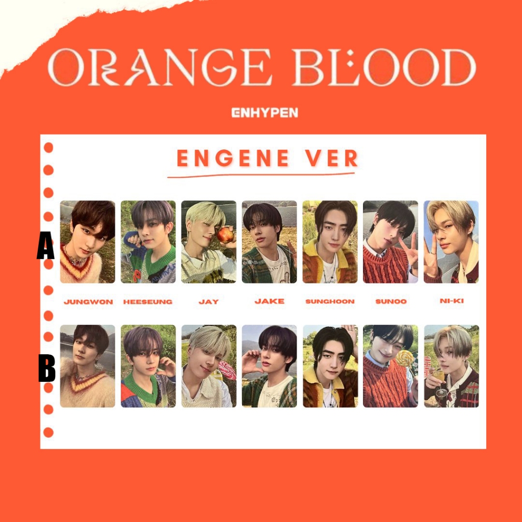 [ORANGE BLOOD] (Engene Albums ver.) ENHYPEN PC | Shopee Malaysia