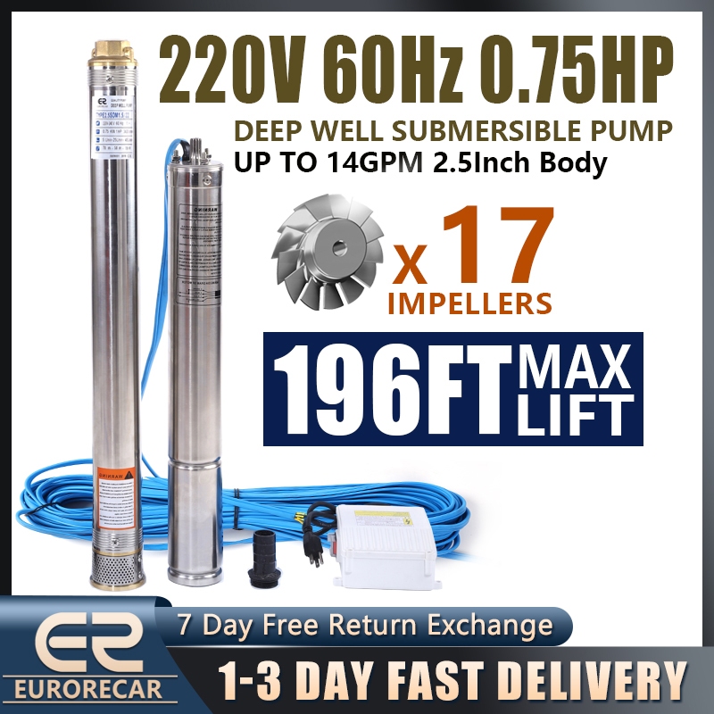 220V Submersible Pump 2.5'' Germany Quality Deep Well Pump Vertical ...