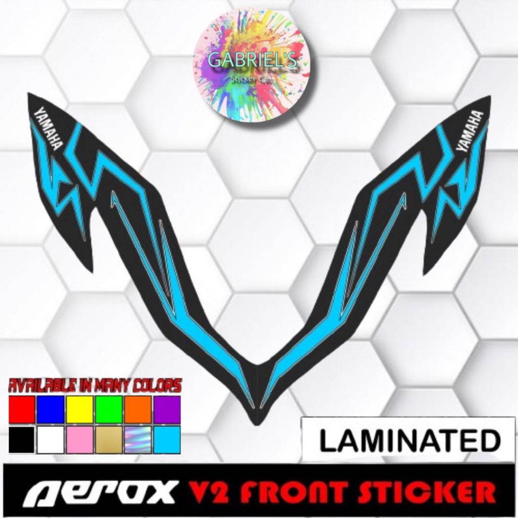 AEROX V2 front sticker printed laminated sticker | Shopee Malaysia