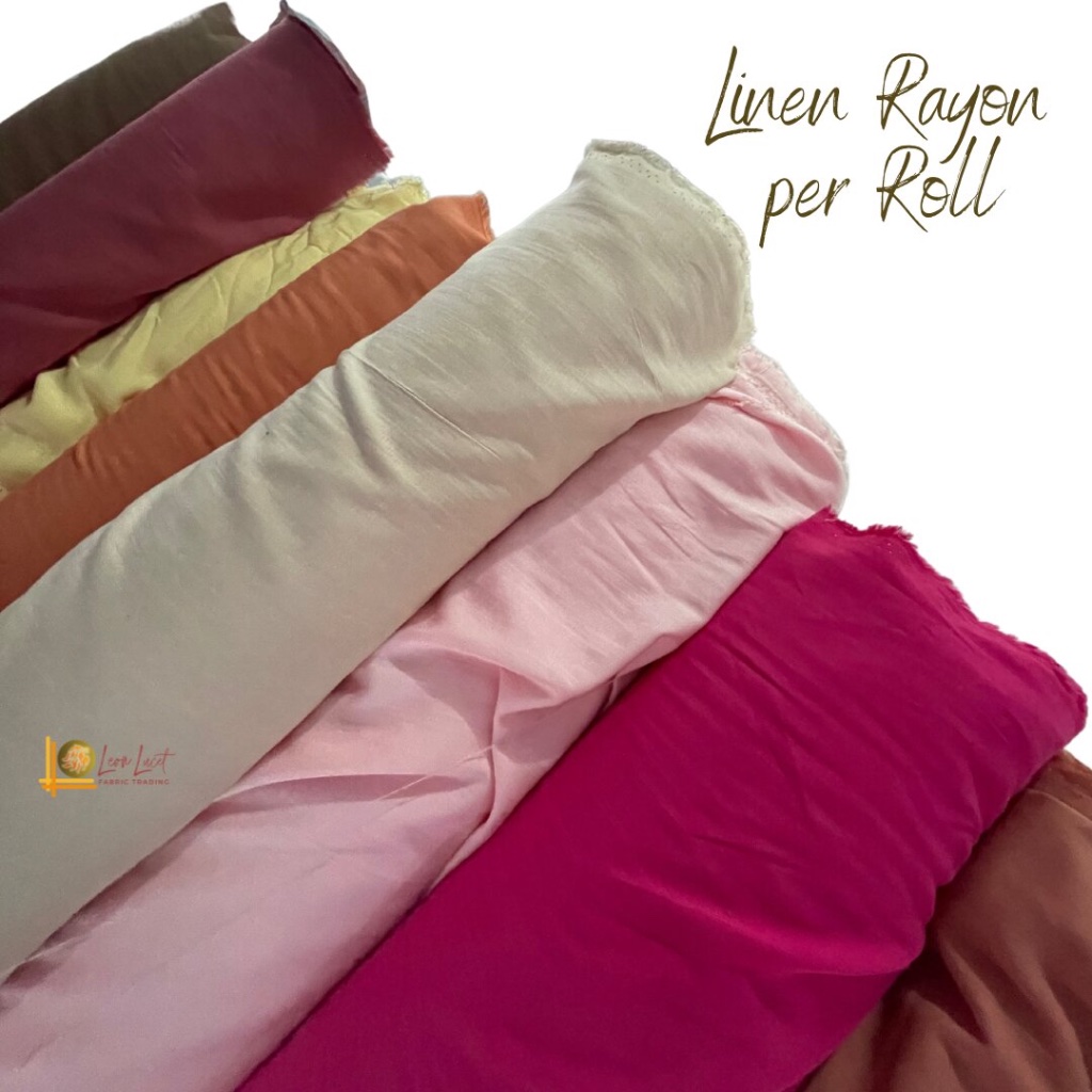 LINEN RAYON per Roll (70 yards / roll) | Shopee Malaysia