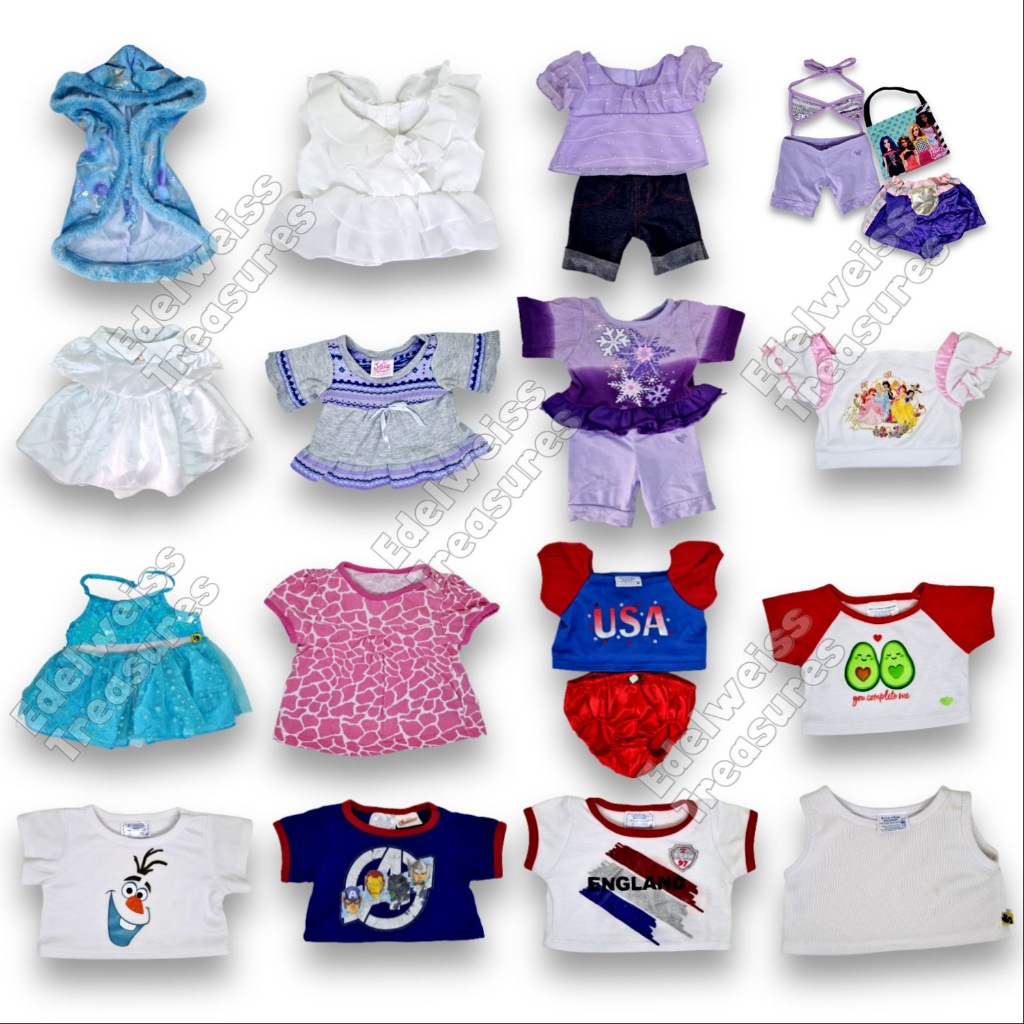 BAB Build-A-Bear Plush Stuffed Animal Toys Clothings and Accesories ...