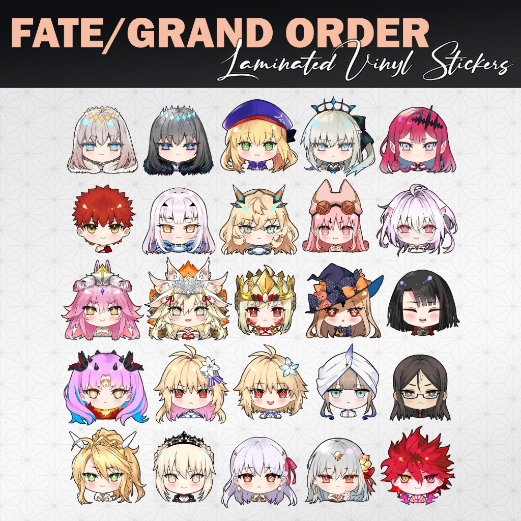 Waterproof VINYL STICKER — Fate/Grand Order FGO NEW SET Waterproof ...