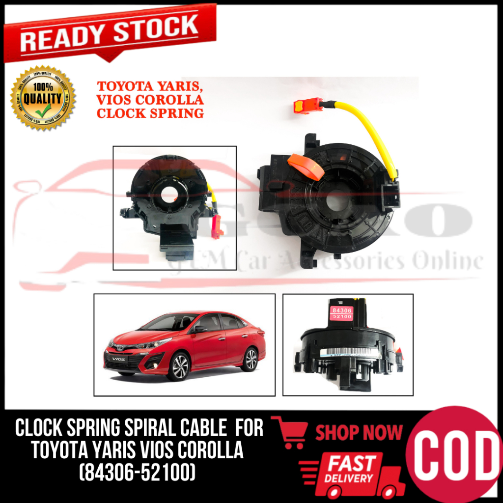 GCAO CLOCK SPRING SPIRAL CABLE FOR TOYOTA YARIS VIOS COROLLA (8436 ...