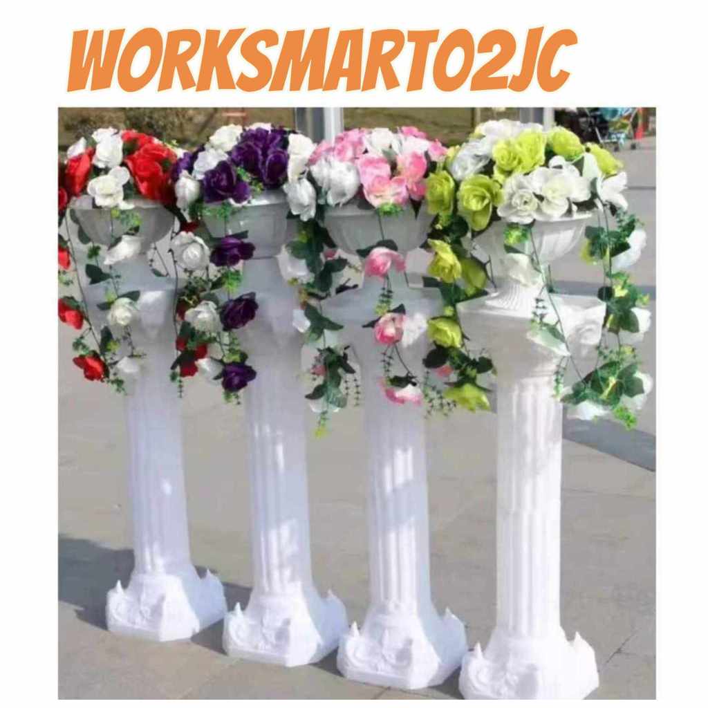 P2.ROMAN PILLAR FLOWER STAND. 3FT HEIGHT. FOR WEDDINGS AND EVENTS ...
