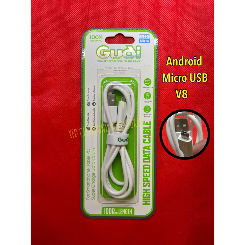 GUDI ANDROID MICRO USB V8 DATA CORD CHARGING CABLE | Shopee Malaysia