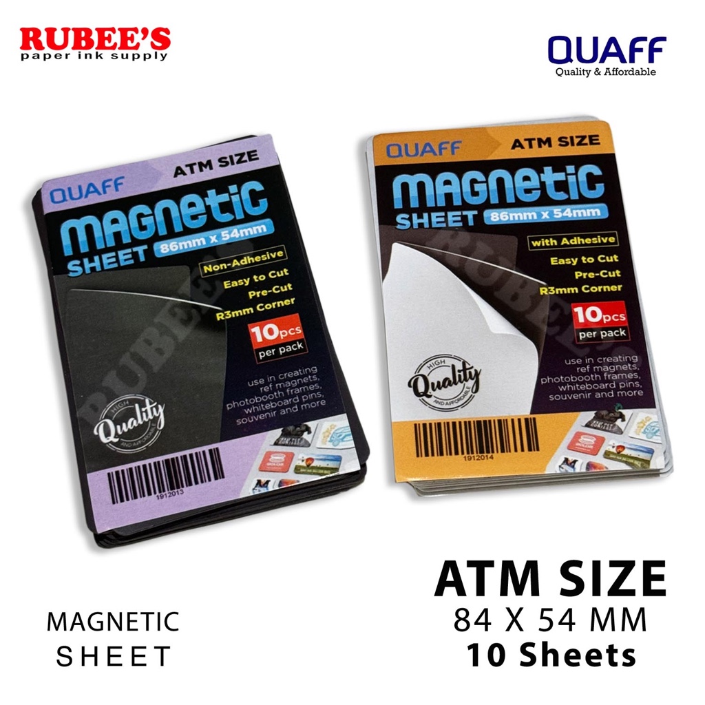 QUAFF Magnetic Sheet ATM size (10 pieces) | Shopee Malaysia