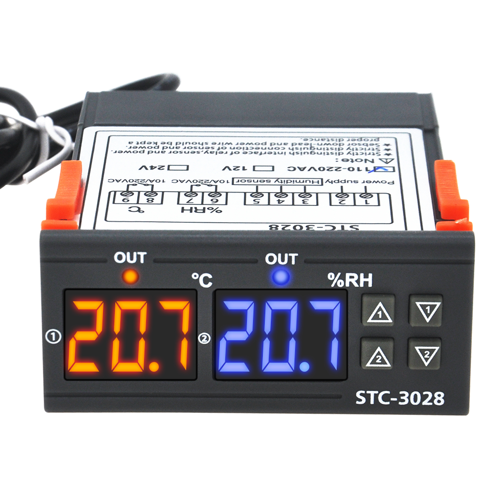 INTELLIGENT DIGITAL DISPLAY TEMPERATURE AND HUMIDITY CONTROLLER (STC-3028) | Shopee Malaysia