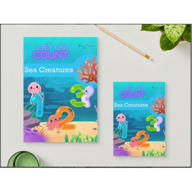 OMNI PAPER SEA CREATURES NUMBERS 0-10 FLASHCARD LAMINATED FOR TOODLERS ...