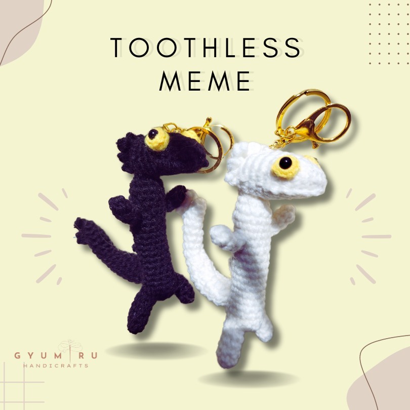 Toothless Meme Crochet Keychain | Shopee Malaysia