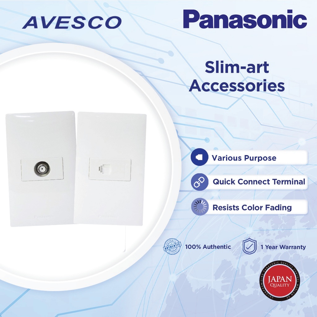 Panasonic Slim-art Accessories | Telephone Jack | Modular Television ...