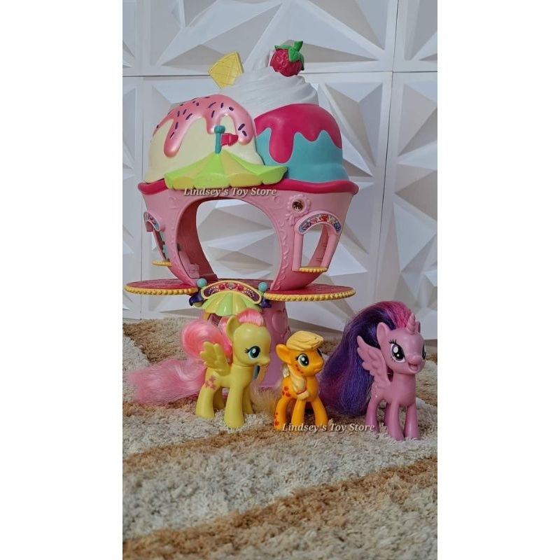 My Little Pony Ponyville Sweet Sundae Ice Cream Shop Playset | Shopee ...