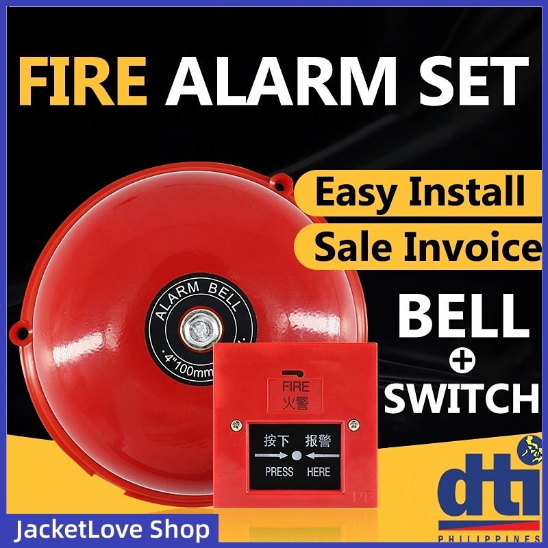 Fire Alarm Bell 4"/6"/8"/10"/With Manual Switch Home Safe Mall Office ...