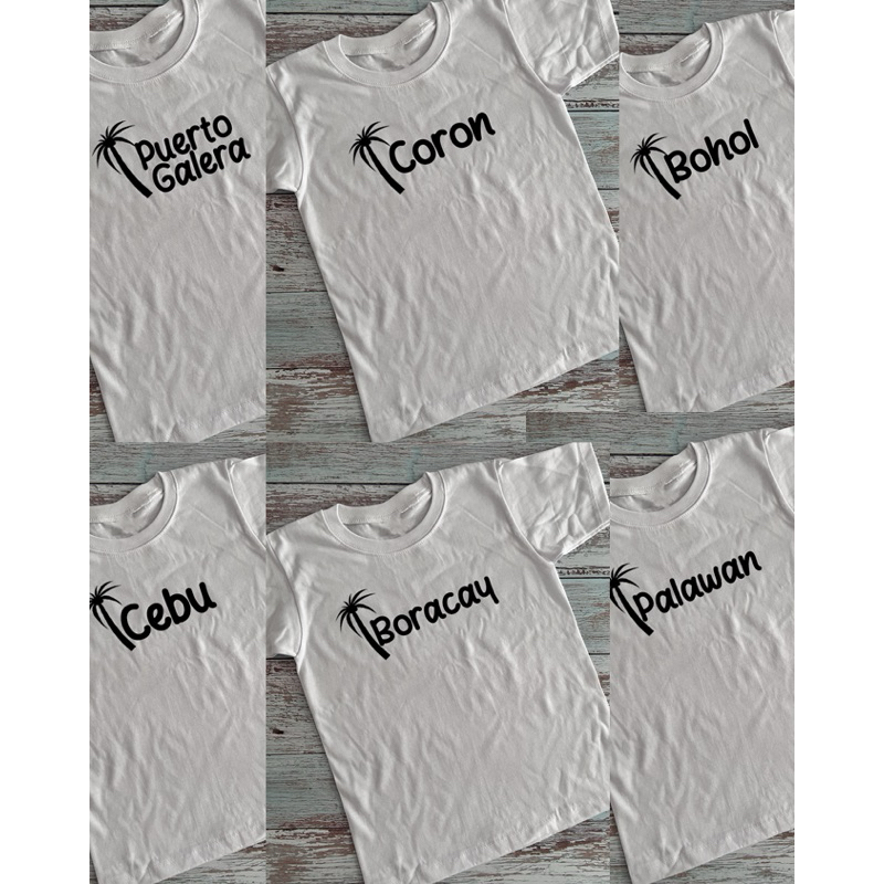 Palm Tree Souvenir T-shirts. Boracay, Bohol, Palawan, Puerto Galera ...
