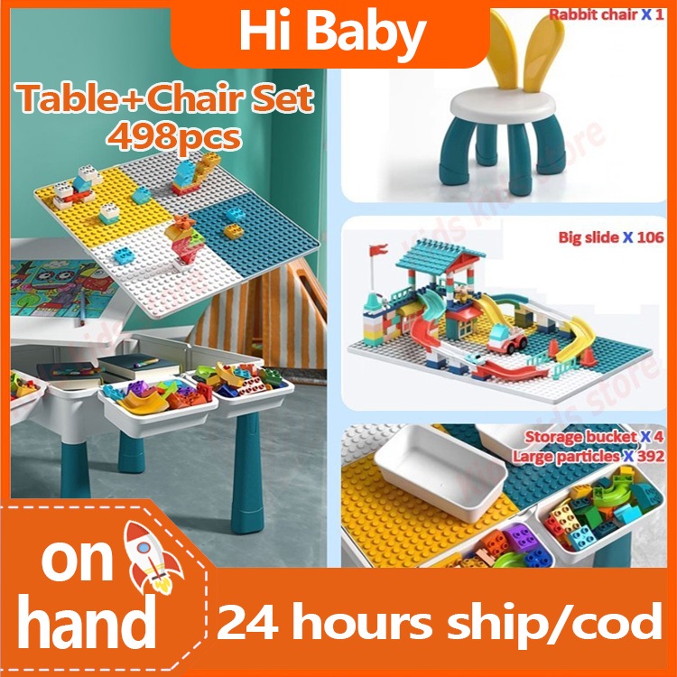 Building Blocks Table And Chair For Kids Lego Table With Chair And ...