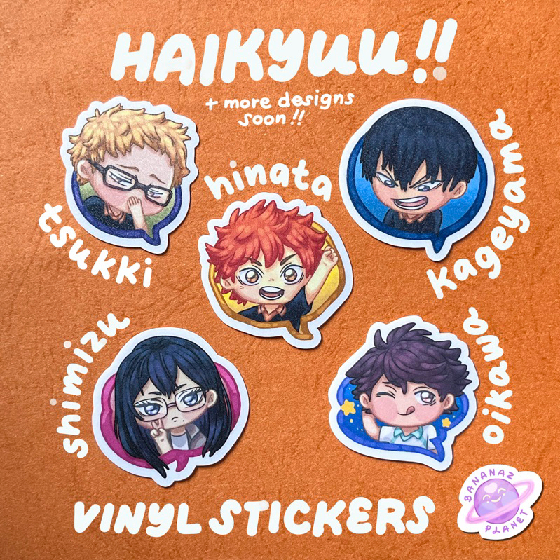 Haikyuu!! Commercial Break Chibi Stickers | Die Cut, Vinyl Laminated ...