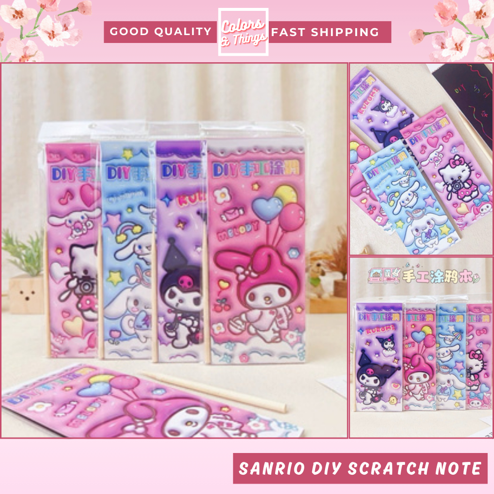 Colorsandthings Sanrio Character Design Diy Scratch Note | Shopee Malaysia