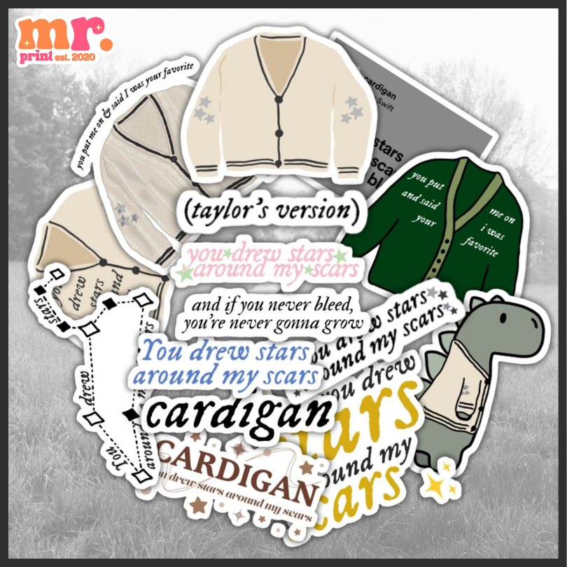 15 PCS| CARDIGAN VOL 1 STICKERS TAYLOR SWIFT FOLKLORE WATERPROOF ...