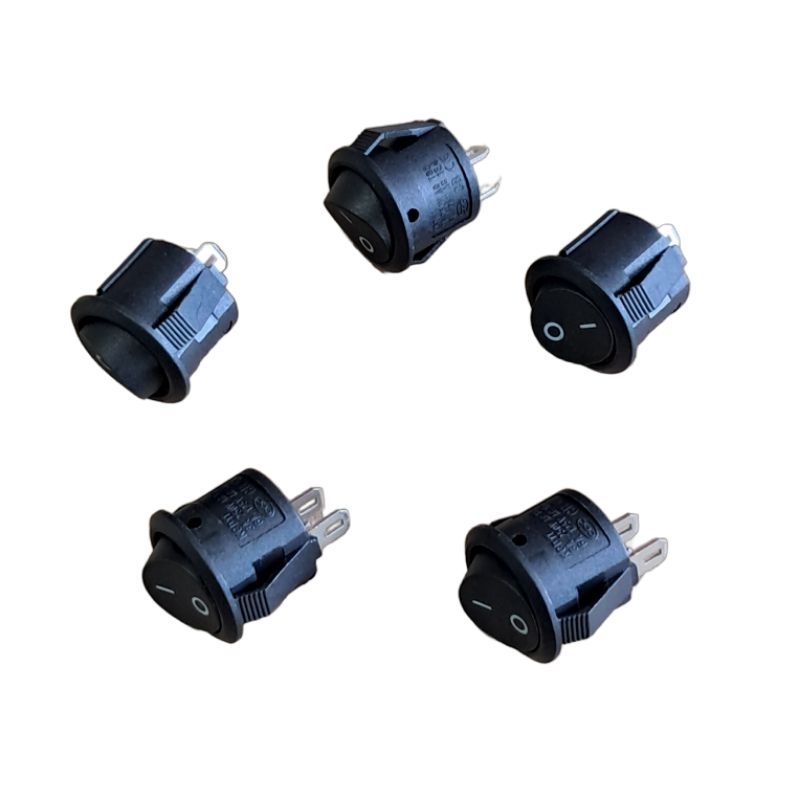 5 PCS Mini Round Rocker Switch AC 3A 250V/ DC 5A 12V | Shopee Malaysia