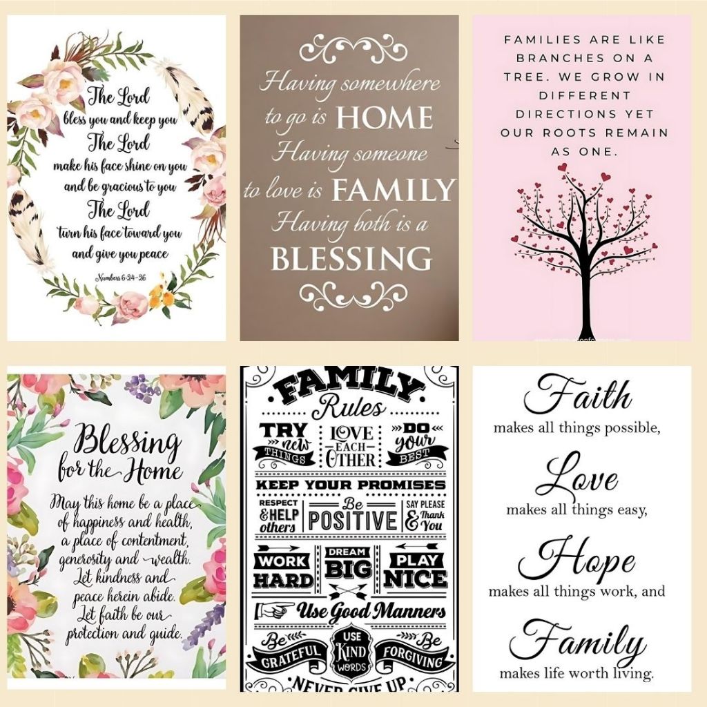 Family Rules / House Rules | A4 size Laminated Photo Wall Décor ...