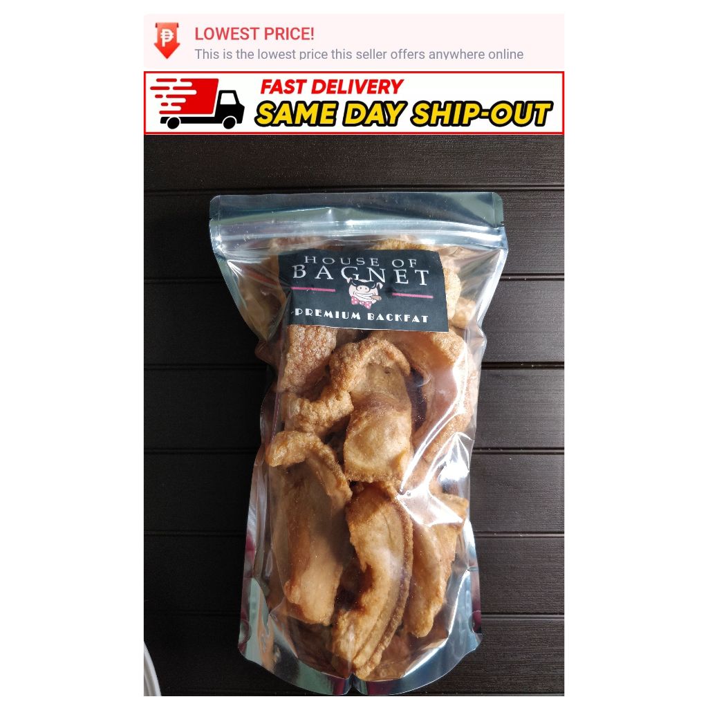 Best Premium Backfat or Semi Chicharon Puro Or Spicy Flavor Grams Baboy ...