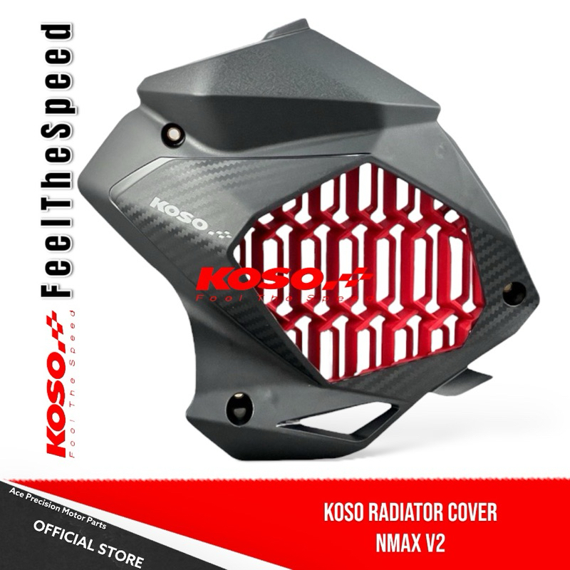 KOSO RADIATOR GRILL/ COVER NMAX V2/AEROX V2 BLACK/RED | Shopee Malaysia