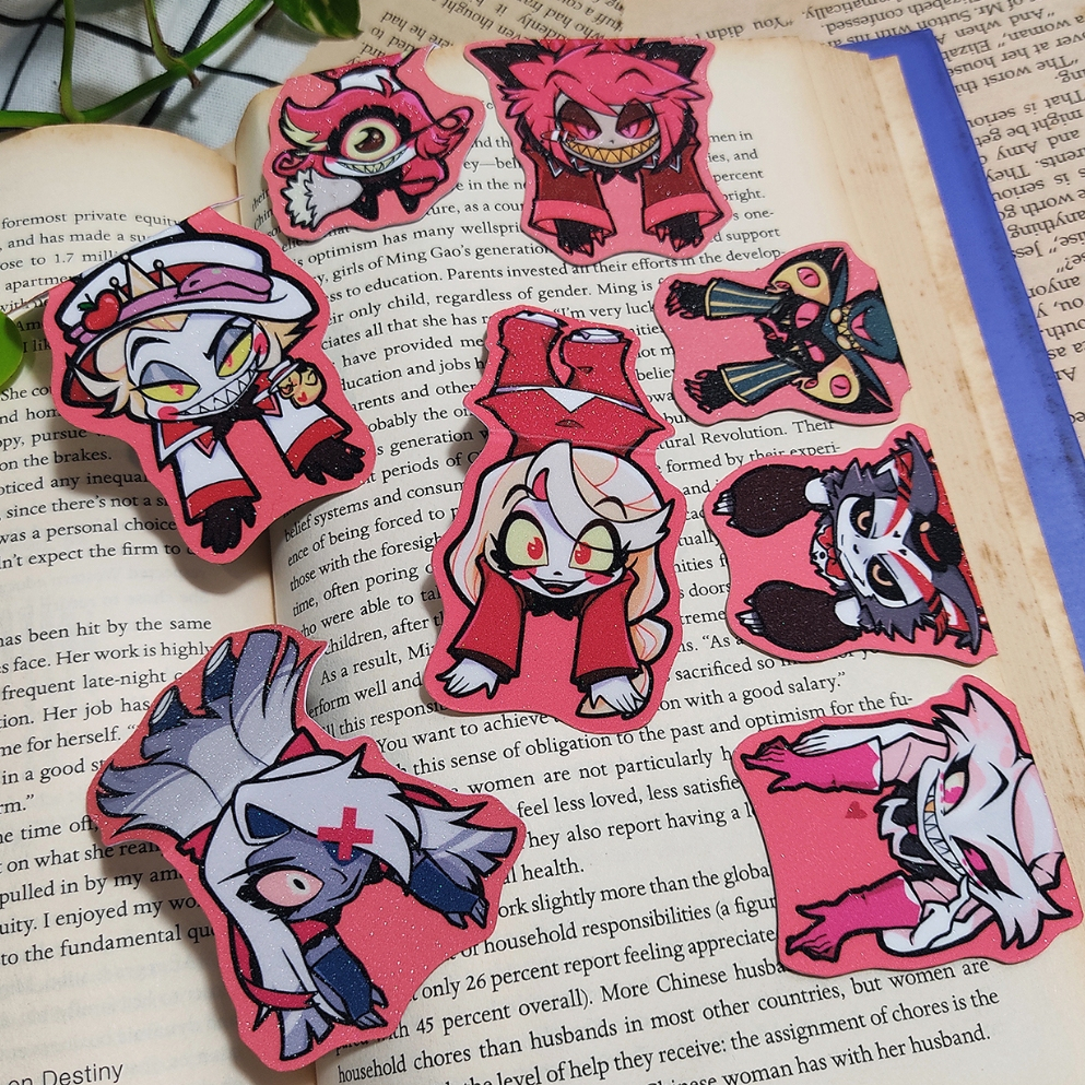 Hazbin Hotel-inspired Dangling Chibi Magnetic Bookmarks | Shopee Malaysia