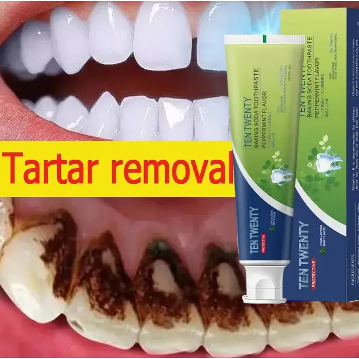 TEN TWENTY Baking Soda Whitening Toothpaste Remove Plaque Stains Oral ...