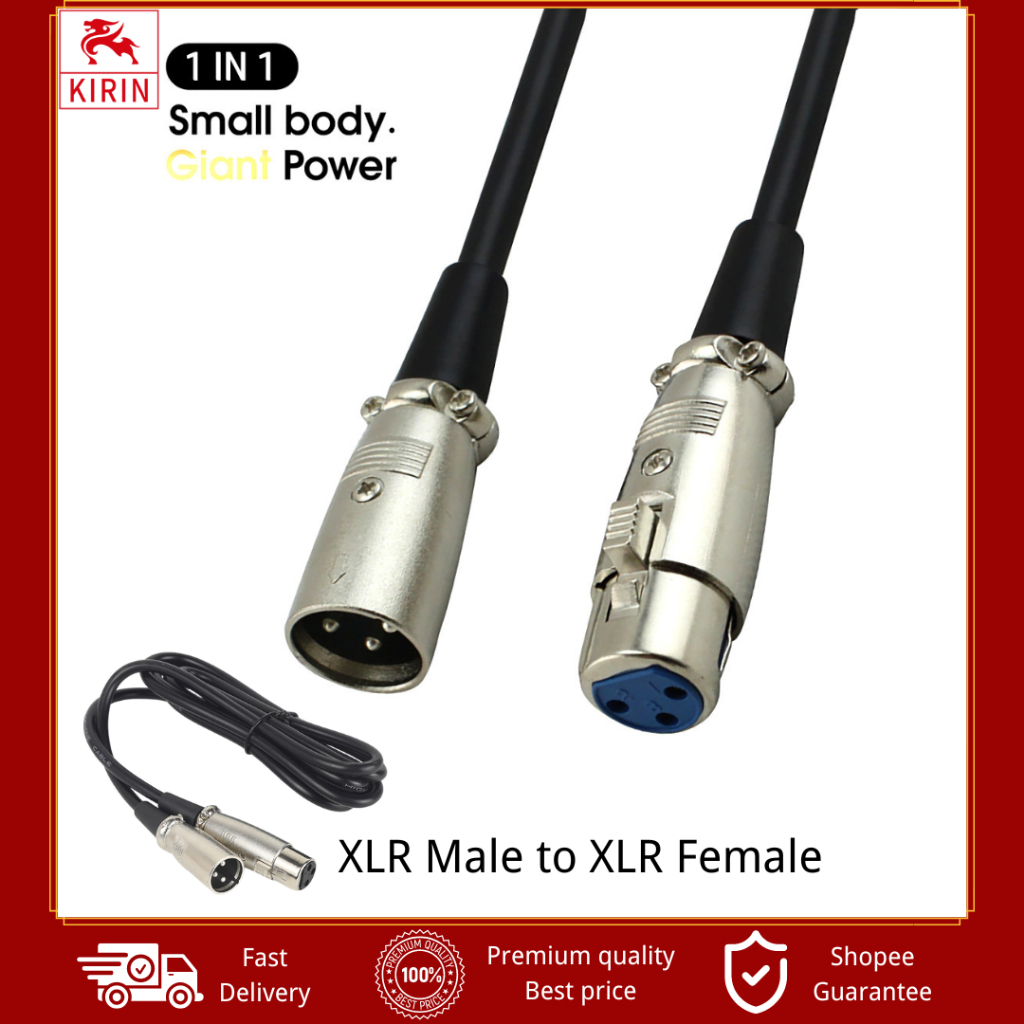 KIRIN XLR Series XLR Male To XLR Female Microphone Cable 3M | Shopee ...