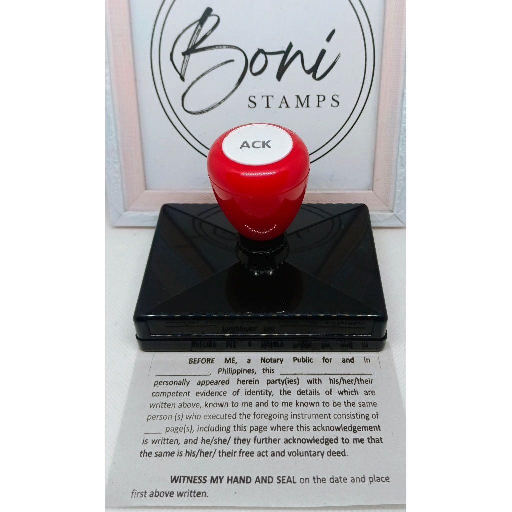 Acknowledgement Stamp Notarial Stamp Notary Stamp | Shopee Malaysia