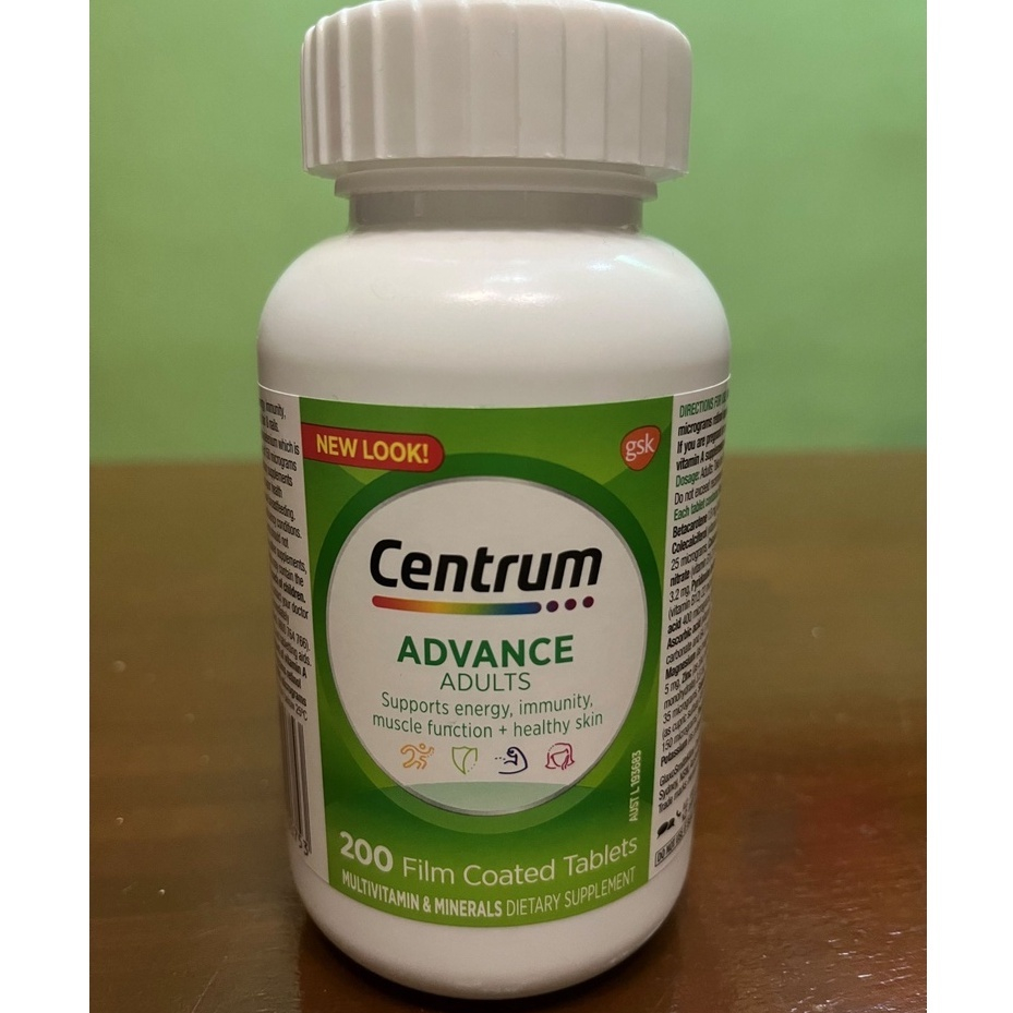 Centrum Advance for adults 200 tabs Multivitamins and Minerals | Shopee ...
