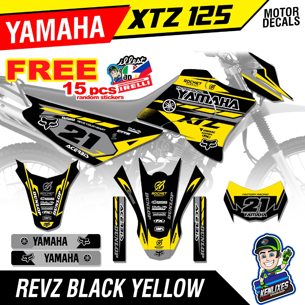 YAMAHA XTZ 125 Full Decals Sticker Body (Revz Edition) | Shopee Malaysia