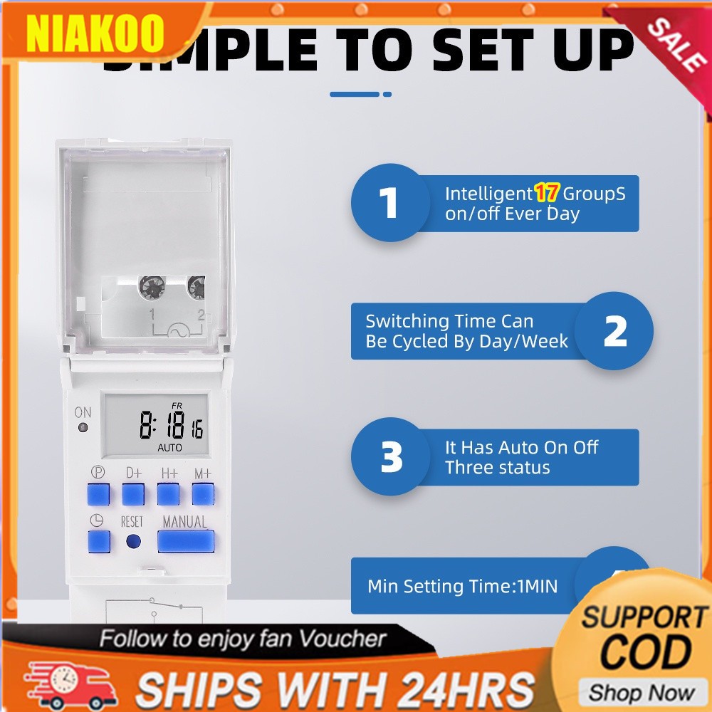 thc15a 7 Days Programmable Digital Timer Switch Relay Control 220V 15A ...