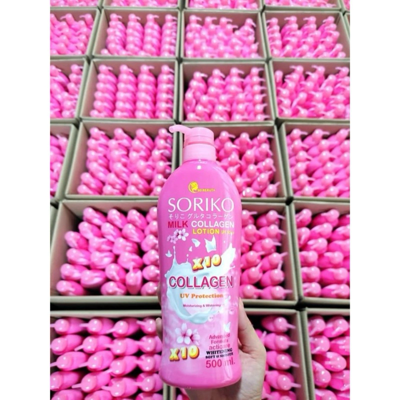 SORIKO Milk Collagen Lotion x10 Whitening (500ml) | Shopee Malaysia