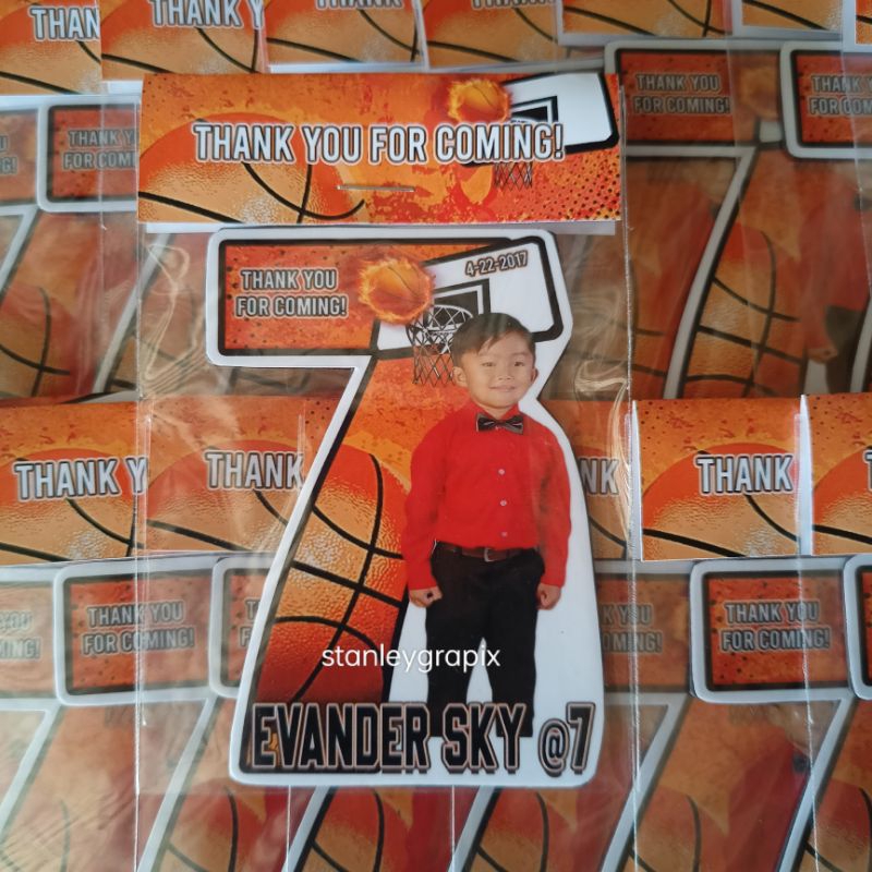 SGRAPIX BASKETBALL BOYSTHEME PARTY CUSTOMIZED REF MAGNET CUTOUT ...