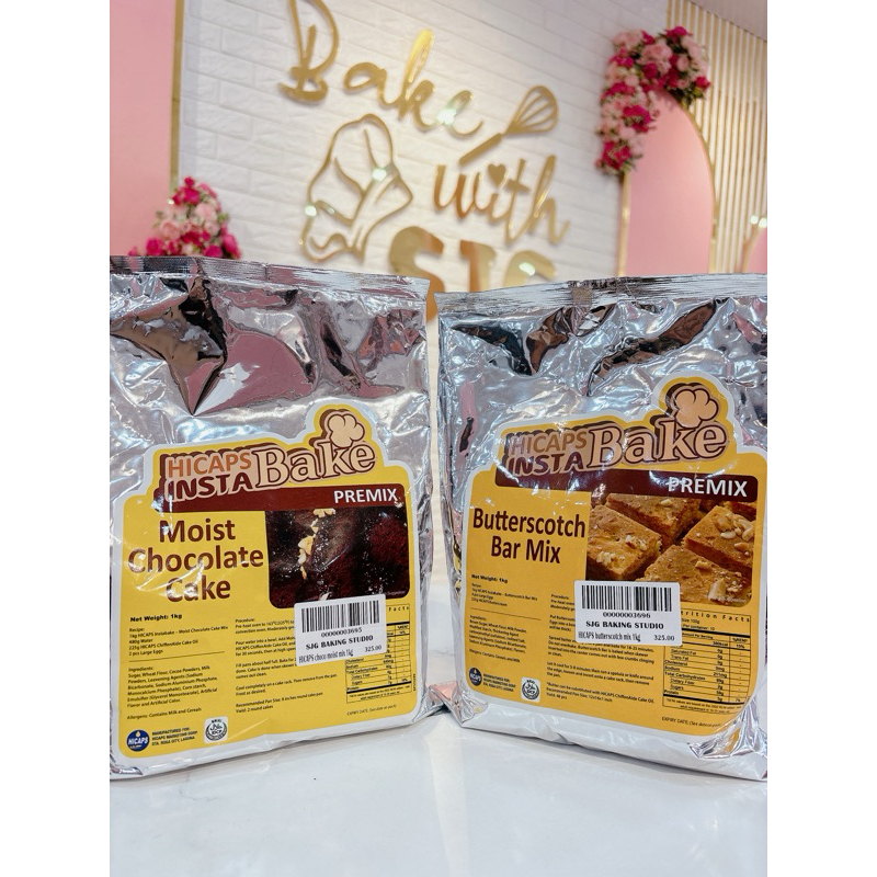 Hicaps Insta Bake Premix Butterscotch Moist Chocolate Magic whizk ...