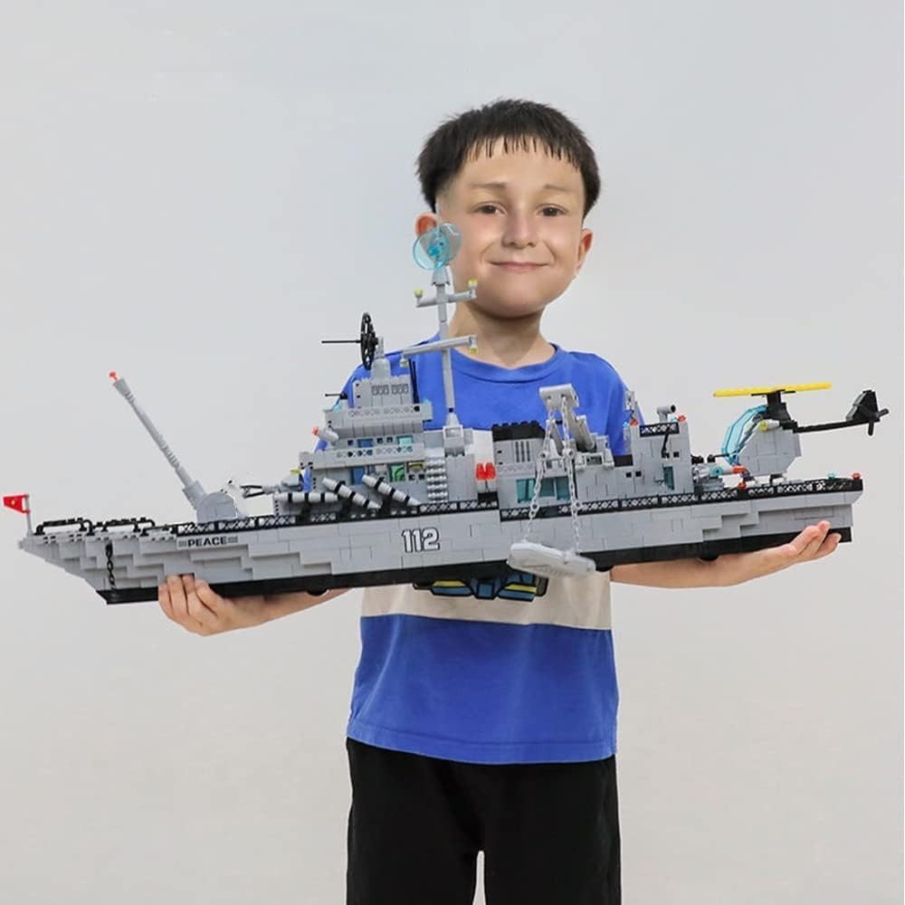Warship Building Block Set, Navy Destroyer Building Military Battleship ...