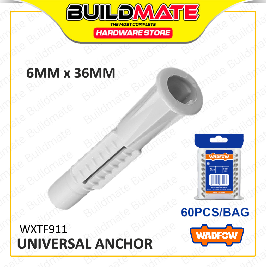 BUILDMATE Wadfow Universal Plastic Wall Plug Gripper 6MM - 10MM - WHT ...