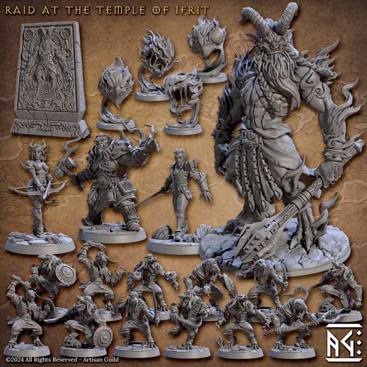 Raid at Ifrit Temple by Artisan Guild miniatures DND tabletop minis ...