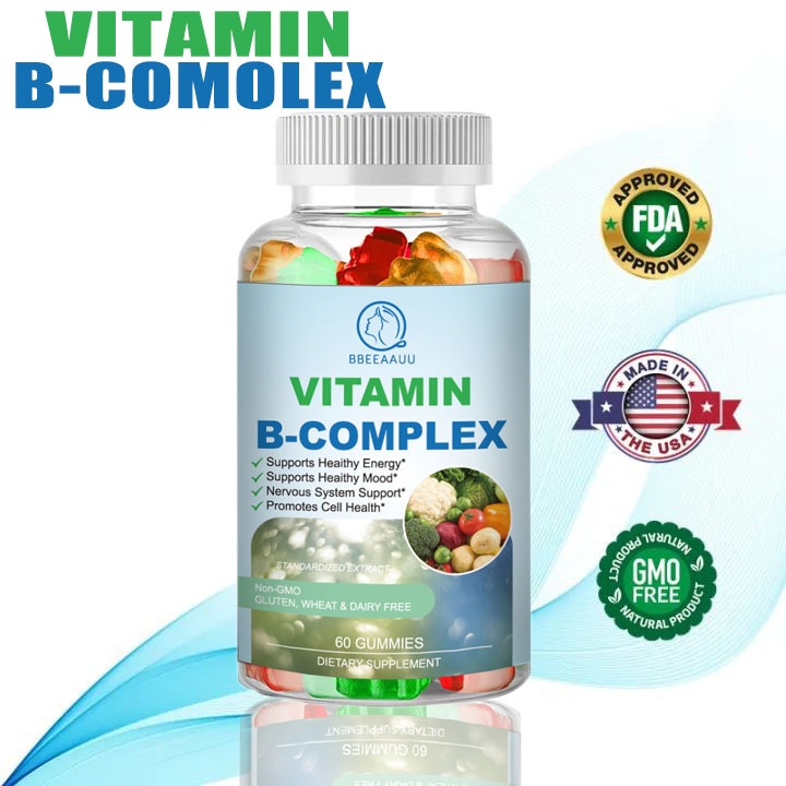 Vitamin-B Complex Gummies Supports Nervous System Health & Heart Health ...