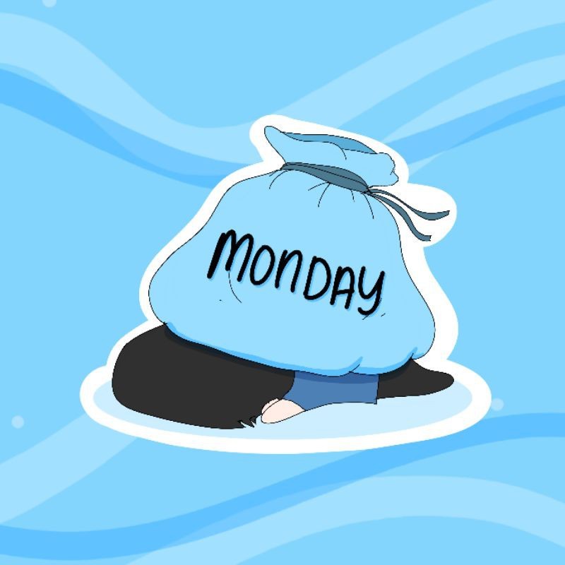 SSKAIT Boy Waterproof funny mood die cut sticker - Monday | Shopee Malaysia