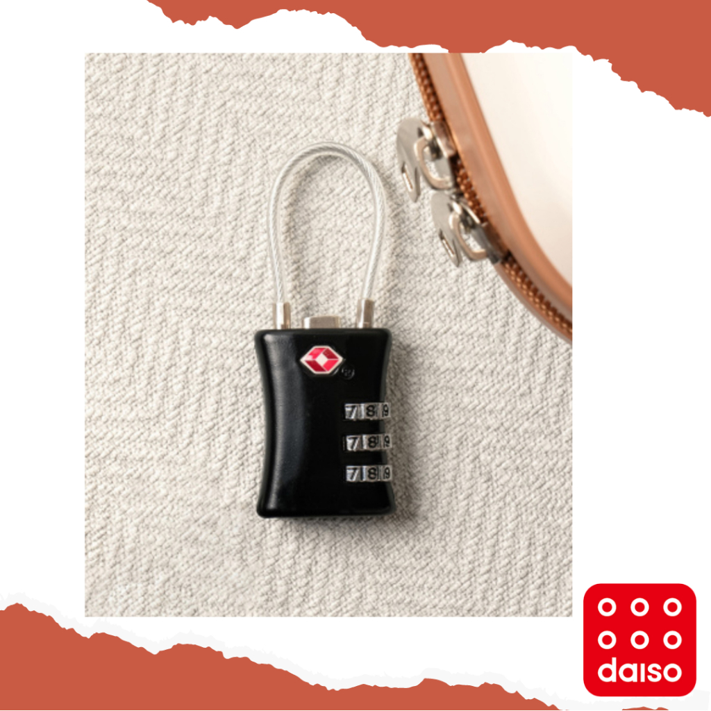 DAISO KOREA - TSA 3-Speed Dial Lock Black | Shopee Malaysia