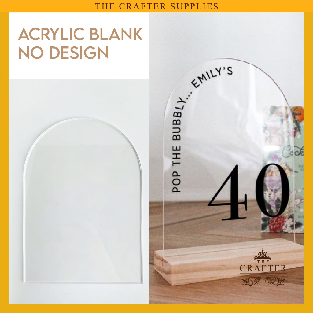 Medium Blank Arch Clear Transparent Acrylic Sheet/ Pre Cut Size Plastic ...