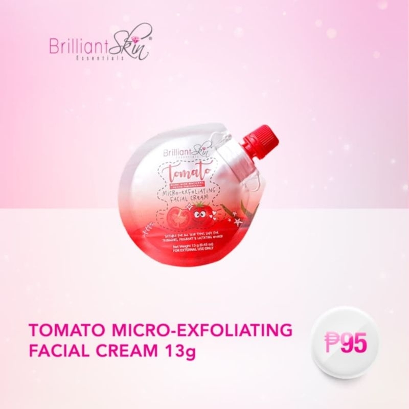 Brilliant Tomato Mico-Exfoliating Facial Cream-13g | Shopee Malaysia